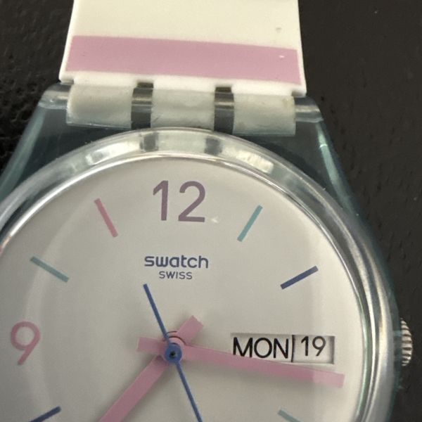 Swatch Pastel Zebra watch women new | WatchCharts Marketplace