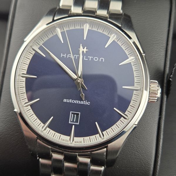 Hamilton Jazzmaster Auto 40mm Blue Dial Ref: H32475140 New in Box ...