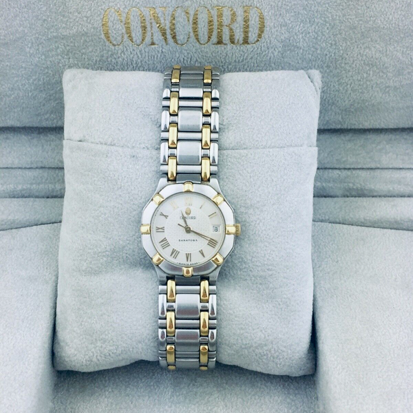 Concord Saratoga Two Tone Stainless Steel Date Watch #15.73.287 w/ Box ...