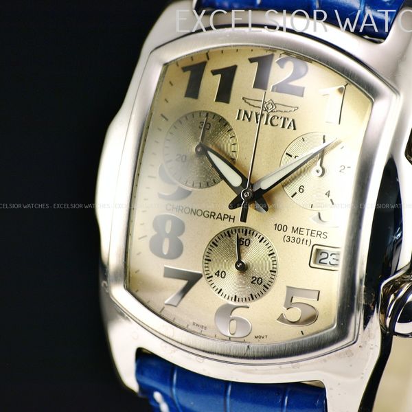 Rare 1st Gen. Invicta Men's Lupah Swiss ETA Quartz Chronograph Air Blue ...