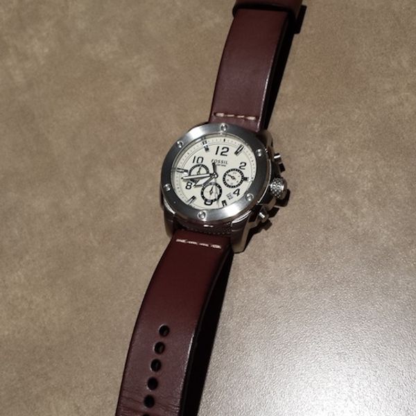 VERY COOL - Fossil Modern Machine FS4929 chrono chronograph CREAM dial ...