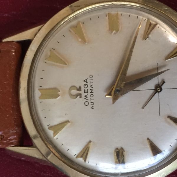 1961 Omega Automatic 10k Gold Filled Case + Gold Arrow Indices $275 ...