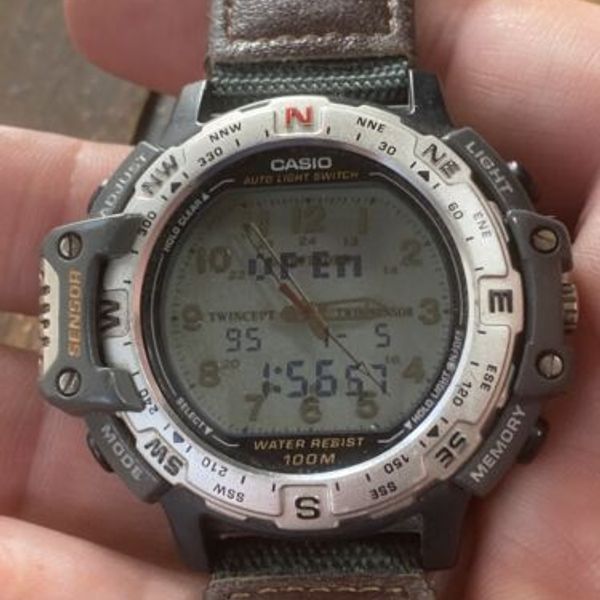 CASIO PRT-50 PROTREK Model 1376 VINTAGE DIGITAL Watch Sensor Quartz ...