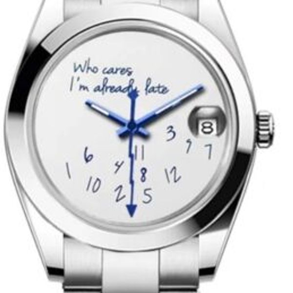 "Who Cares I'm already Late" - Seiko NH35 Mod Automatic Watch ...