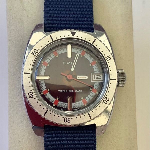 VINTAGE TIMEX 1976 MECHANICAL SPRITE DIVERS STYLE WATCH,WORKING ...
