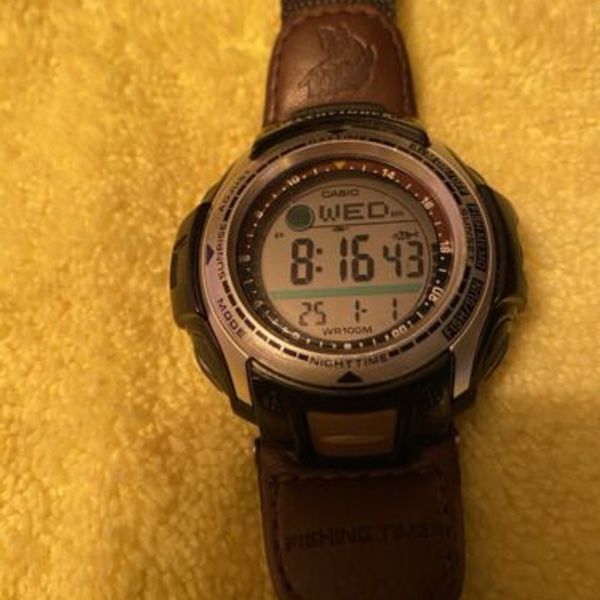 Casio Pathfinder Digital Watch 2632 PAS-400B Fishing Timer Backlight ...