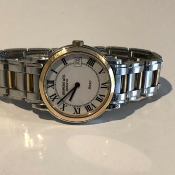 Raymond Weil Saxo 9520 Two Tone Plated Steel Quartz Unisex Watch 36 mm ...