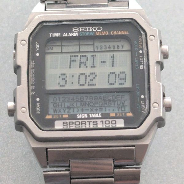 Seiko Sports 100 D409-5010 Memo digital watch quartz 1980s vintage ...