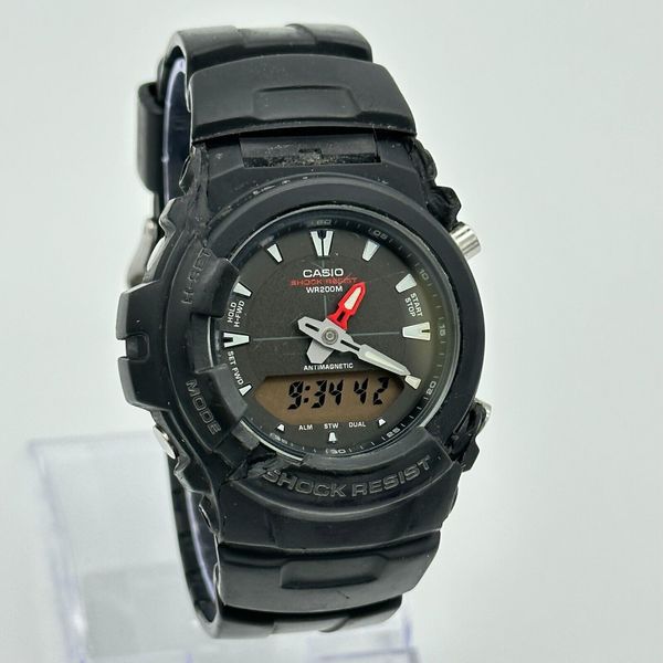 Men's CASIO G-Shock Black Resin Analog-Digital Sport Watch, G-101 ...