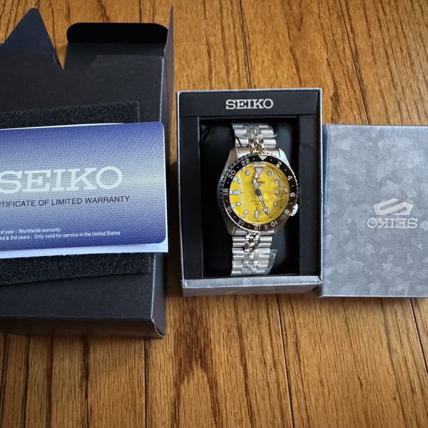 Seiko SSK017 GMT Yellow US Special Creation Mechanical Watch ...