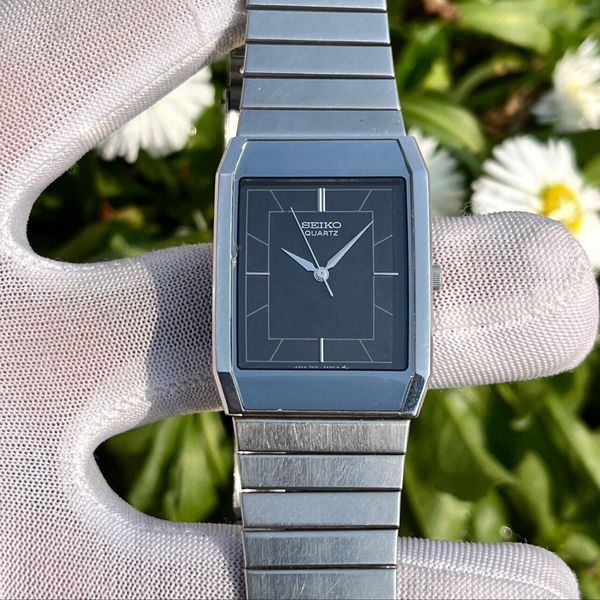 Vintage Seiko JDM Sleek Rectangular Case Japan Made Men's Quartz Watch ...