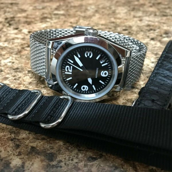 Custom Spork Pilot Aviator Military Mod Sterile 40mm Seiko NH35 ...