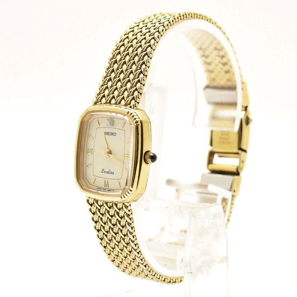 [Near MINT] SEIKO Exceline 7321-6600 Gold Diamond Quartz Womens Watch From JAPAN | WatchCharts ...
