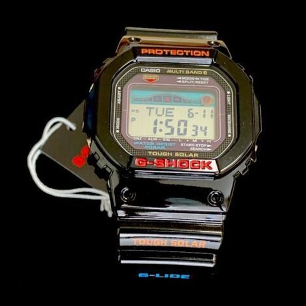 CASIO G-Shock GWX-5600-1JF Black G-Lide Tough Solar Radio Men's Watch ...