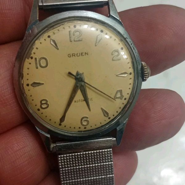 GRUEN AUTOMATIC Watch MILITARY RUNS 1950's | WatchCharts Marketplace