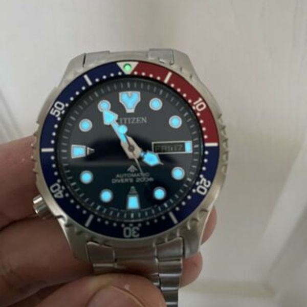 CITIZEN PROMASTER AUTOMATIC DIVER WATCH, NY0086-83L, NEW, Pepsi Bezel ...