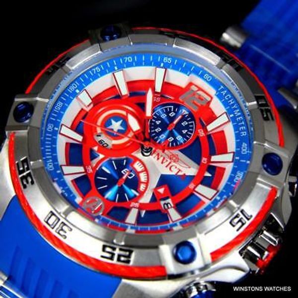 Invicta Marvel Captain America Bolt Viper 52mm Chronograph Limited ...