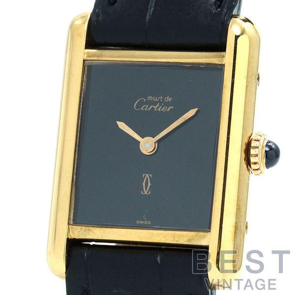 [Overhauled] Cartier [CARTIER] Must Tank Watch SM / Must Tank Vermeil ...