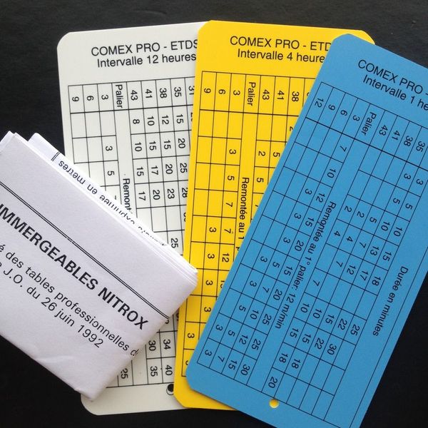 FS : Comex Nitrox diver tables | WatchCharts