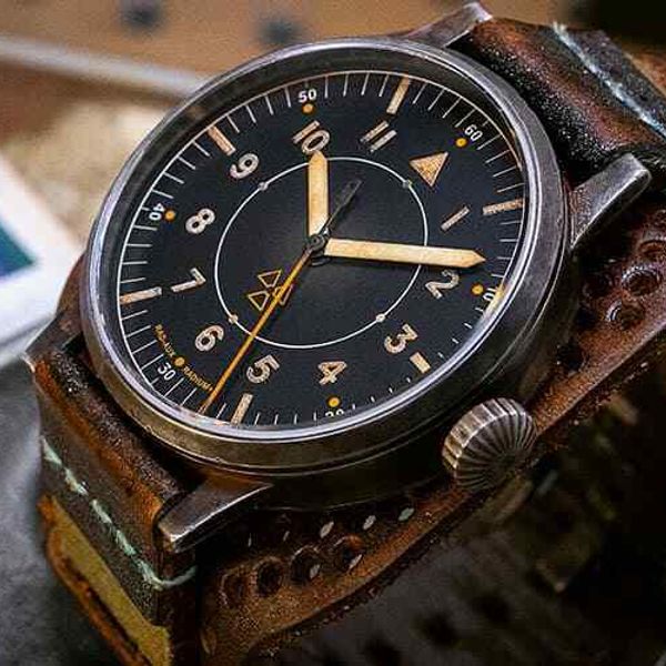 New! Laco 862143 Editions RAD-AUX Hand Aged Limited Run Rare Timepiece ...