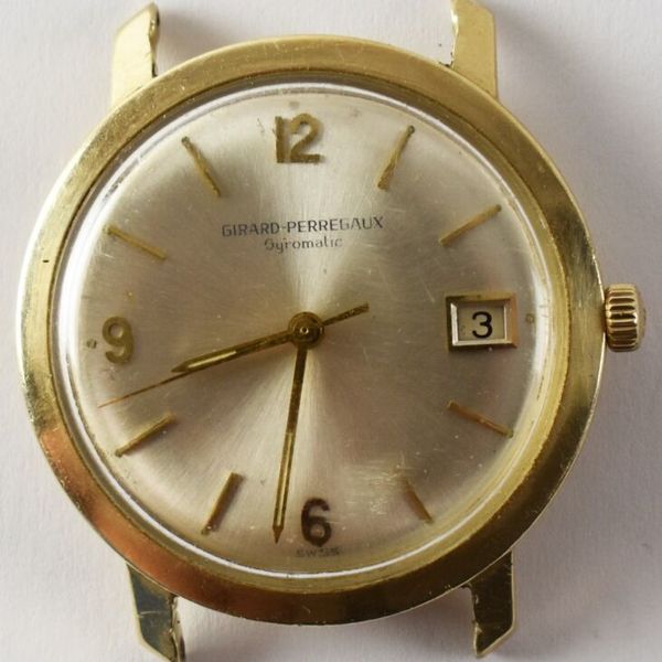 Men's 14K Gold Girard Perregaux Gyromatic Automatic Wrist Watch - NO ...