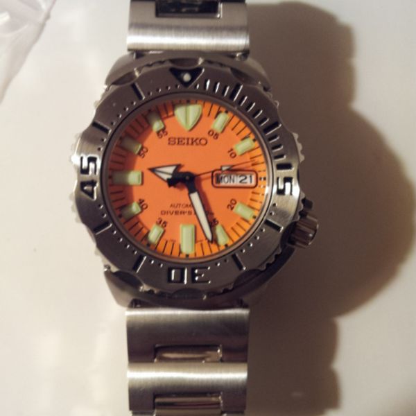 Seiko Men's SKX781 "Orange Monster" Automatic Dive Watch. LIKE NEW ...