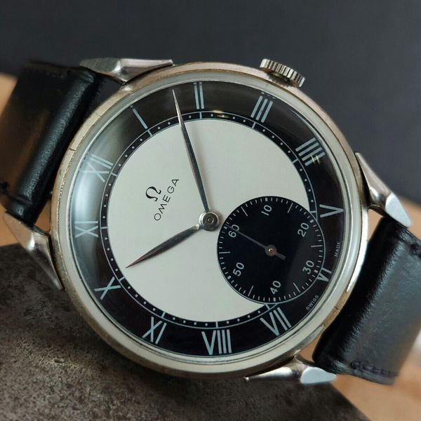 OMEGA 2603-9 Steel 38mm Watch. Two Tone Dial. Spider Lugs. Caliber 30T2 ...