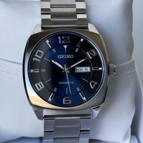 Seiko Recraft Automatic Blue Dial Brown Leather Men's Watch SNKN37 ...