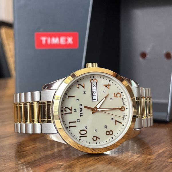 TIMEX Two-Tone Stainless Steel Expansion Men's Watch - T2M935 ...