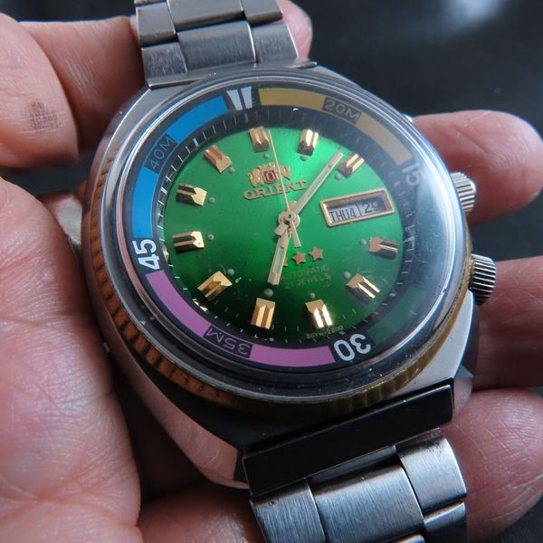 Japan Orient Three Star Daydate Automatic Men Watch (Need Service ...