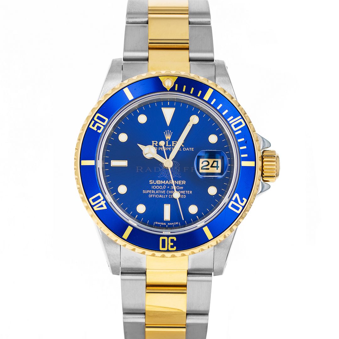 FS- Rolex 16803 Submariner Factory Serviced Sub Steel 18 Karat Yellow ...