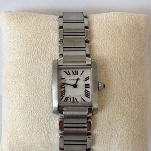 Cartier Tank Silver Women's Roman Numerals Watch | WatchCharts Marketplace