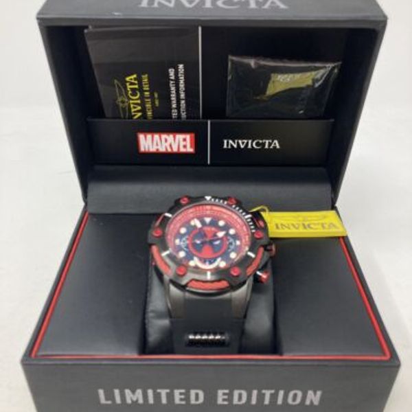 Invicta Marvel Deadpool Watch 27324 w/Manual And Cloth New In Box ...
