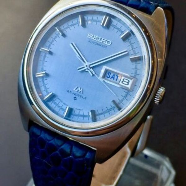 VINTAGE JUNE 1971 ORIGINAL SEIKO LM LORDMATIC 5606-7140 - LINEN DIAL ...