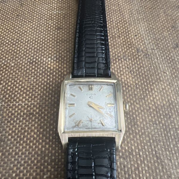 Beautiful Elgin Tank Watch Vintage Menâ s Dress Watch - Rare Case ...