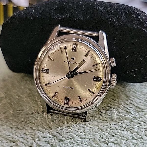 Rare Vintage 1960's Swiss Hamilton Cal.642 Alarm 17 Jewel Automatic ...
