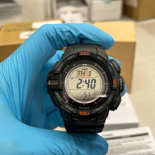 Casio Pro Trek Men's Tough Solar Triple Sensor Black Resin 52mm Watch PRG270-1 | WatchCharts ...