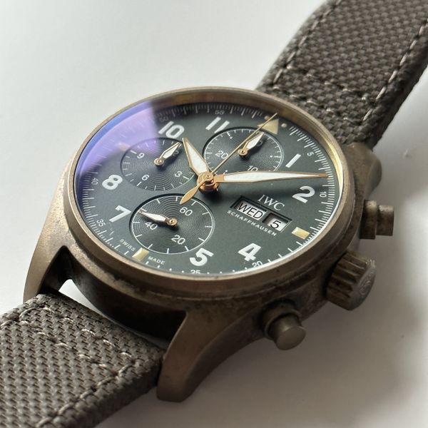 [WTS] IWC Spitfire Chronograph Bronze Full Kit Extra OEM Strap (Price ...