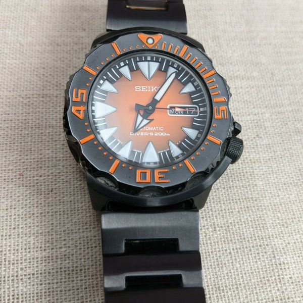 Seiko 2nd Generation Monster Black PVD Orange Dial in Excellent ...