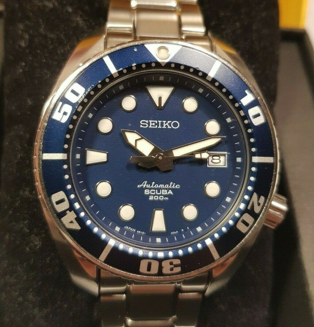 Seiko Prospex SBDC003 SUMO Blue diver's watch 200m Automatic Made in ...
