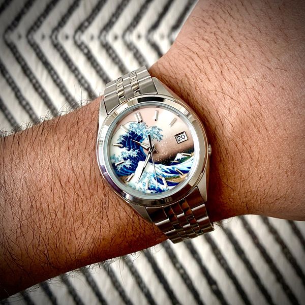 [WTS] Seiko 5 SNKL15 Hokusai Wave Mod | WatchCharts