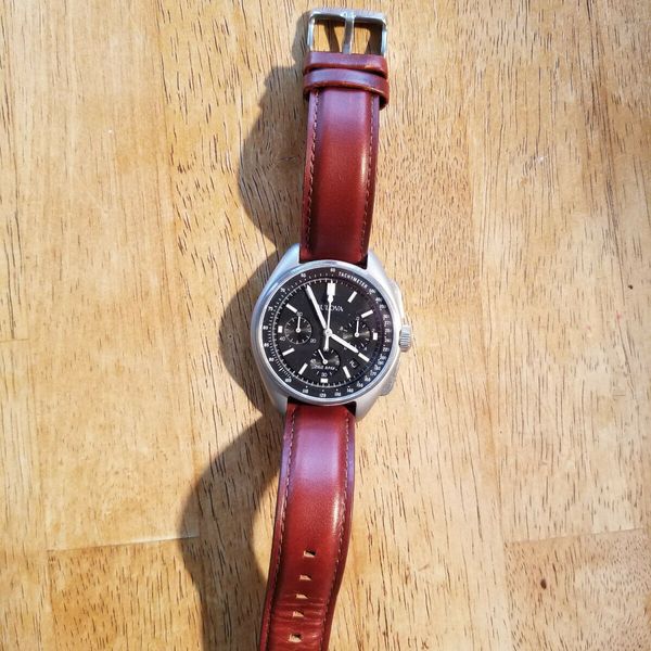 Bulova 96B251 Moon Apollo Lunar Pilot Special Edition Men Watch - Black ...