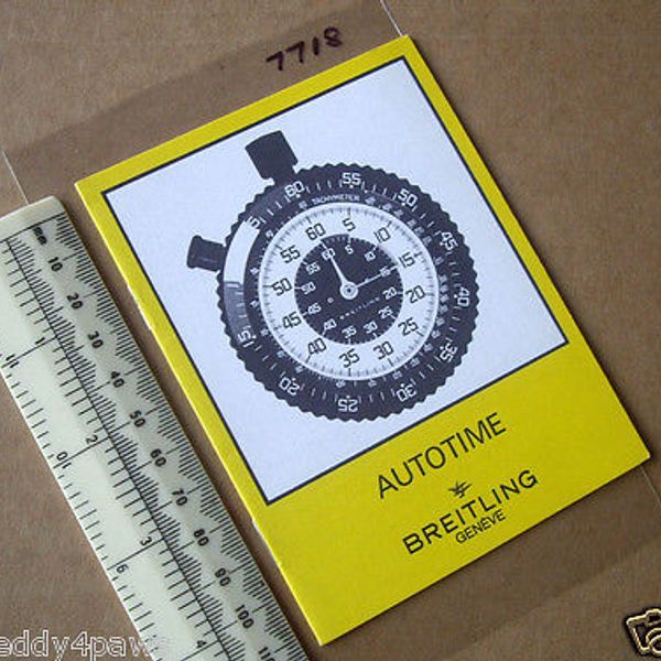 1970s Breitling Autotime Car Dashboard Stopwatch Timer Instruction ...