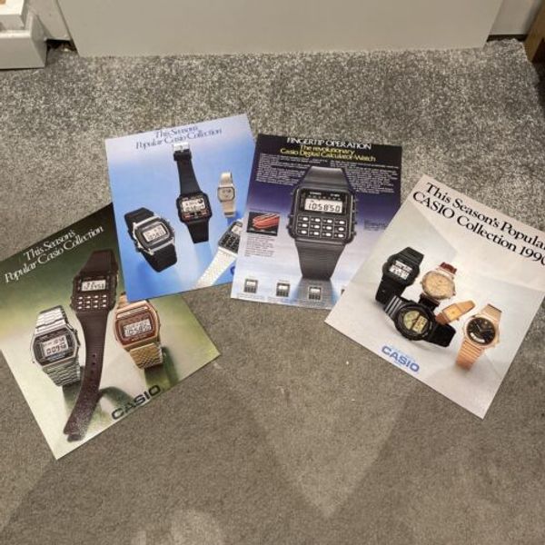4 X Casio Poster Vintage Casio Watches From The 80s | WatchCharts ...
