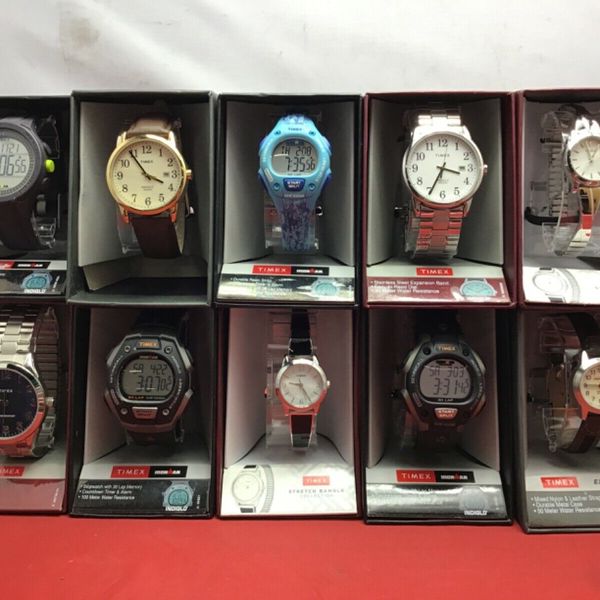 Lot of 10 Assorted Timex Classics & More Men & Women Watches: Various ...