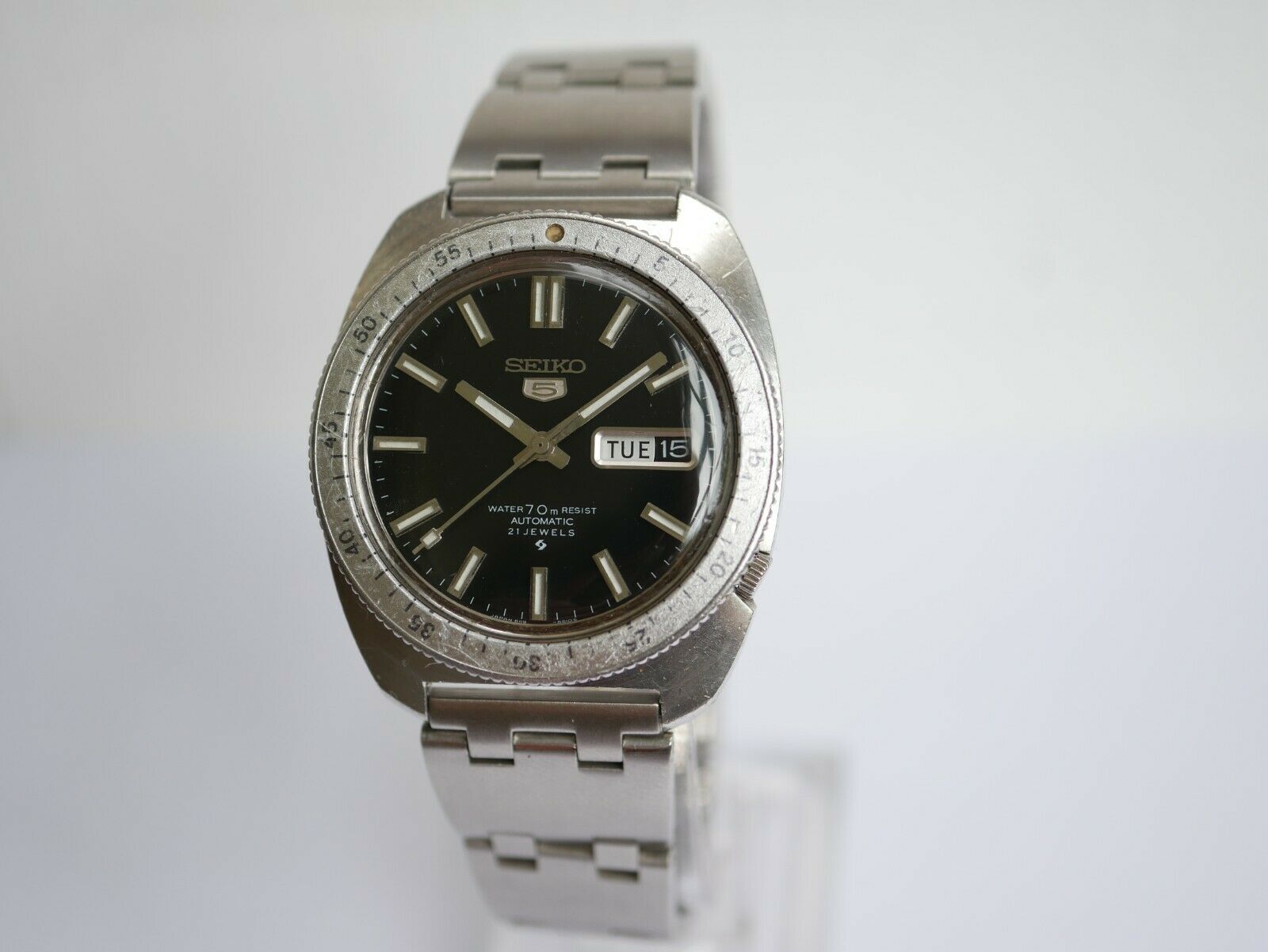 VINTAGE SEIKO 5 6119-8460 AUTOMATIC 21 JEWELS GENE KRANZ ,APOLLO 13 ...