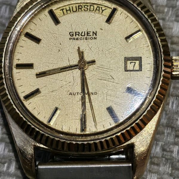 Gruen Precision Autowind Men's Vintage Wristwatch Good Working Order ...
