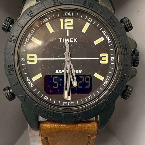 Timex Expedition Pioneer Combo 41 mm Brown Leather Watch TW4B17200 ...