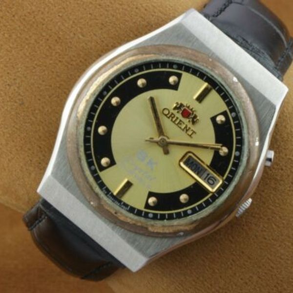 VINTAGE ORIENT 46941 MENS AUTOMATIC JAPAN WORKING WRIST WATCH 35MM ...