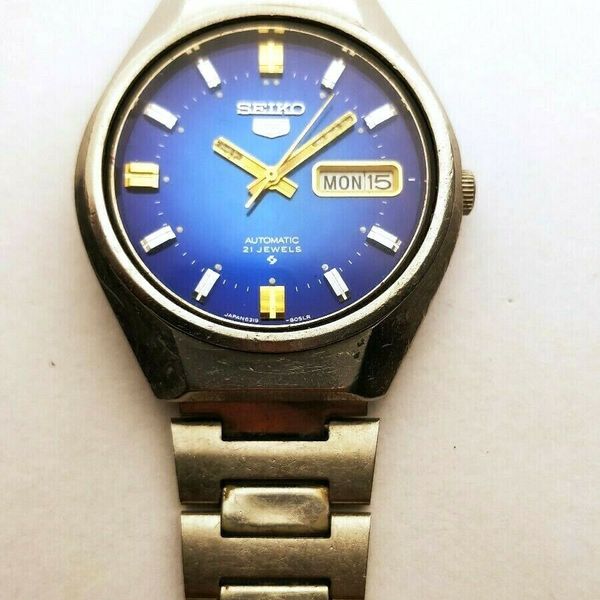 SEIKO 5 6319-8050 VINTAGE Mechanical Automatic MEN'S JAPAN Made WATCH ...